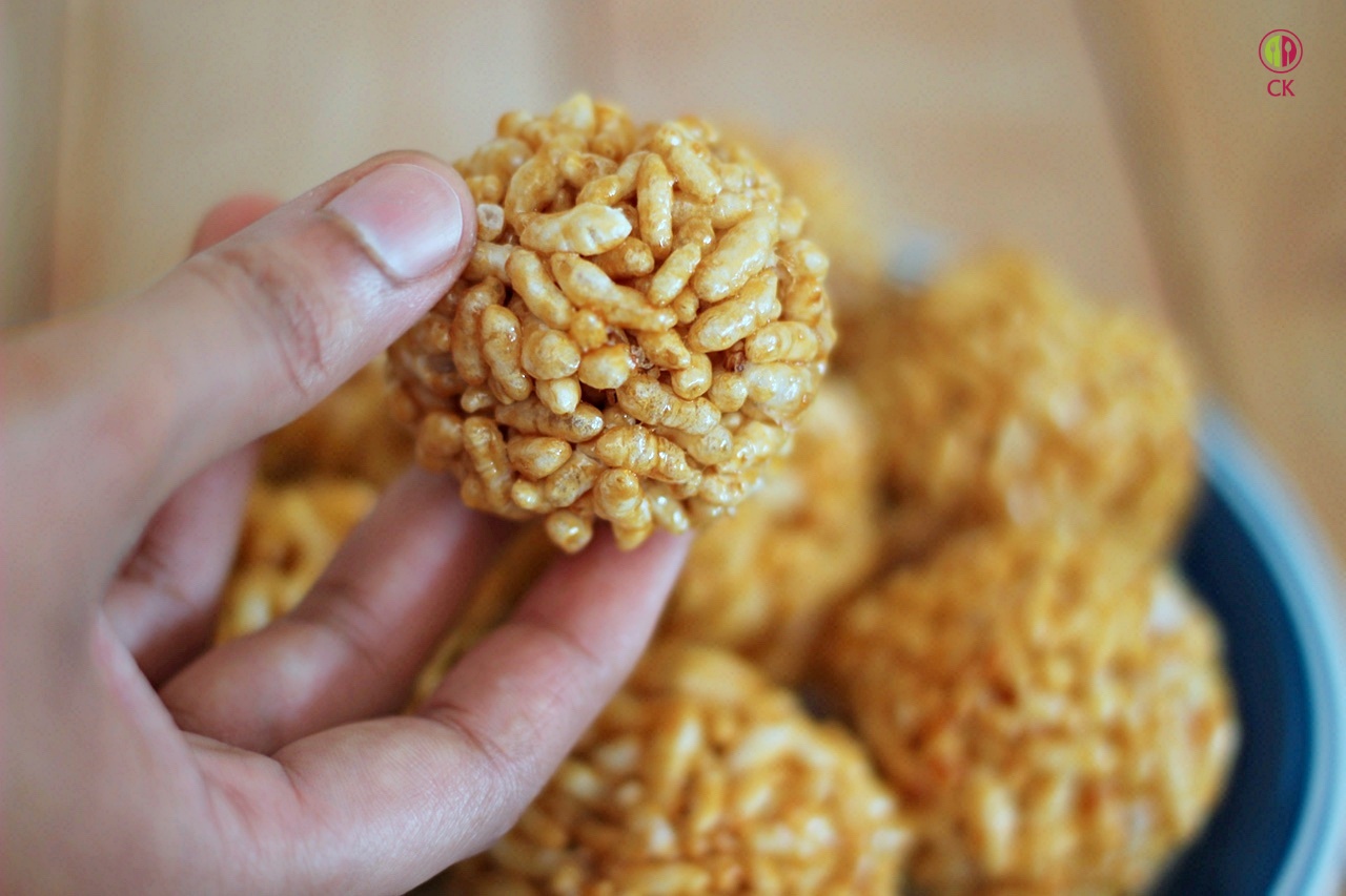 Healthy Murmura Ladoo (Borugula Undalu) - Quick Indian Snack for Kids