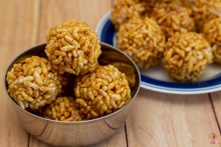 Easy and Healthy Indian Puffed Rice Ladoo | Murmura Ladoo - Chakris Kitchen